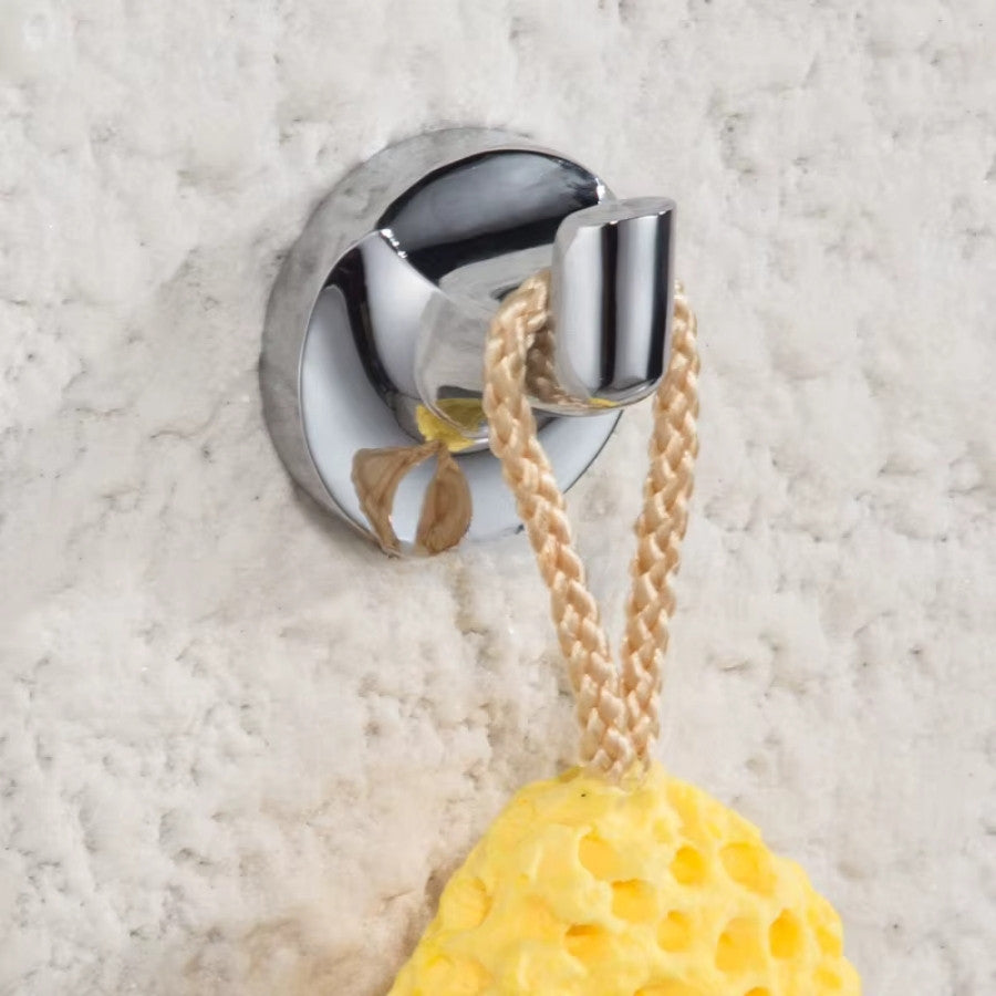 Crochet mural chromé rond | Patère murale inox design - Baden-design